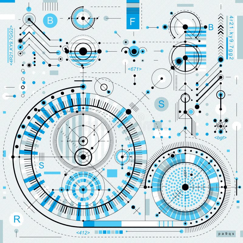 Technical Plan, Engineering Draft. Vector Drawing of Industrial Stock ...