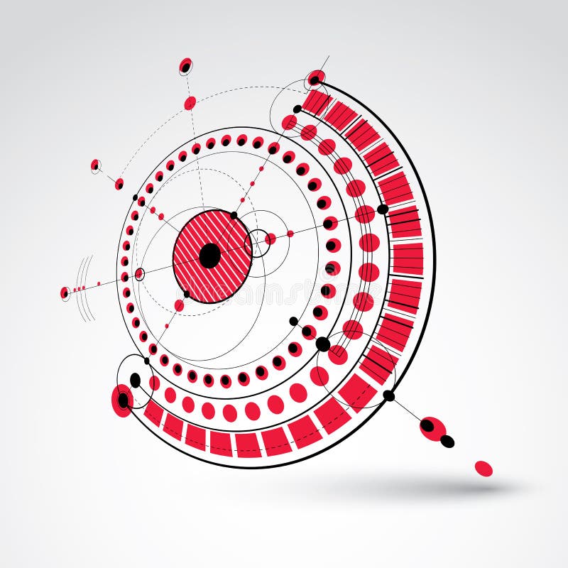 Technical Plan, Red Abstract Engineering Draft for Use in Graphic and ...