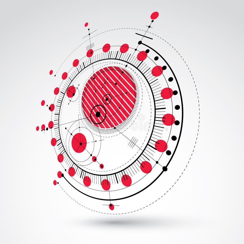 Technical Plan, Red Abstract Engineering Draft for Use in Graphic and ...