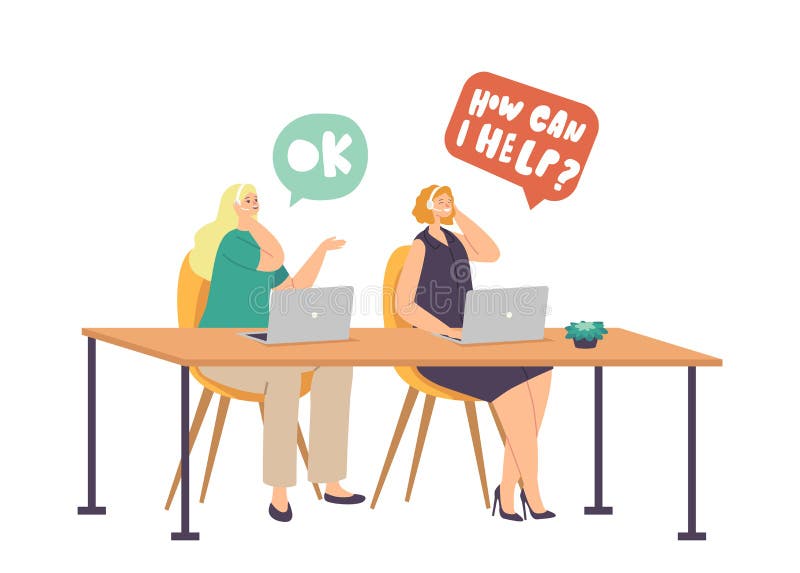 Staff Chatting Computer Cartoon Stock Illustrations – 92 Staff Chatting ...