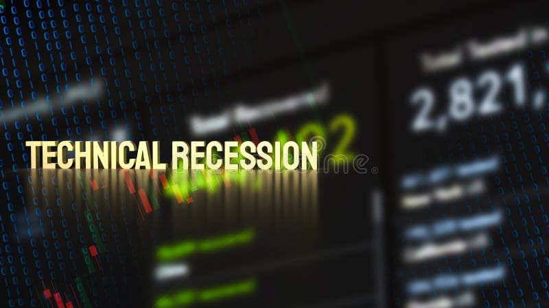 The Technical Recession Gold Text for Business Concept 3d Rendering ...