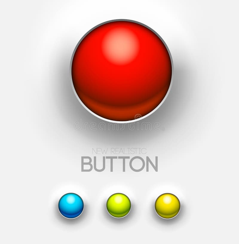 Technical Red Button Push Background. Vector Illustration Design Stock ...