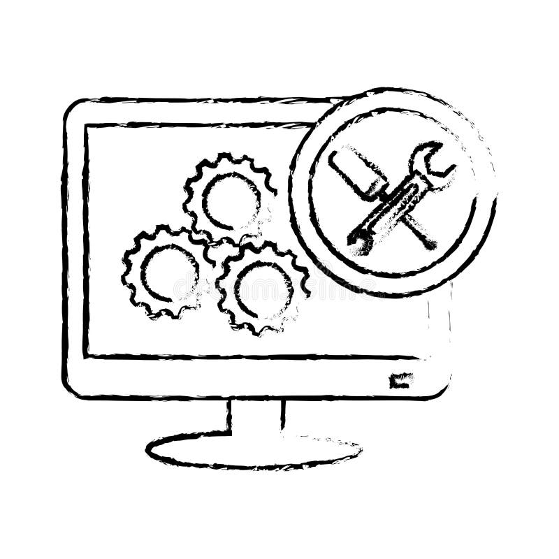 Technical Repair of Computer Icon Image Stock Illustration ...