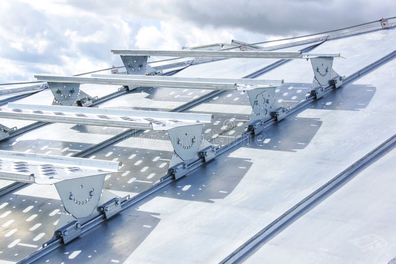 Technical Roof Tracks and Steps Stock Photo - Image of angle, technical ...