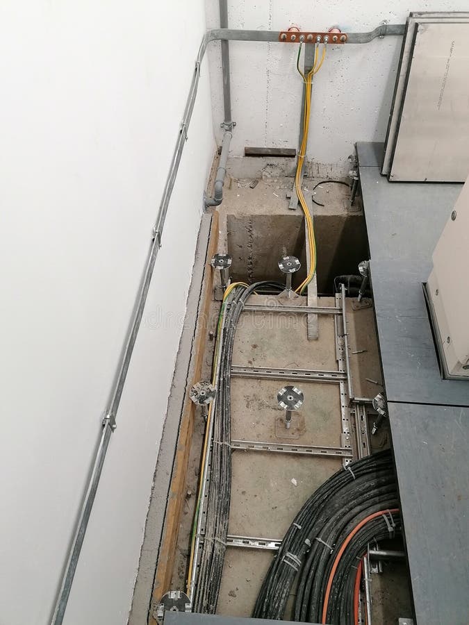 Technical room electrical stock photo. Image of cabletray - 212053032