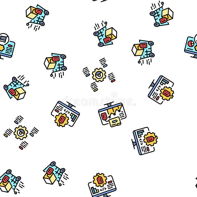 Technical Sales Engineer Service Seamless Pattern Vector Stock ...