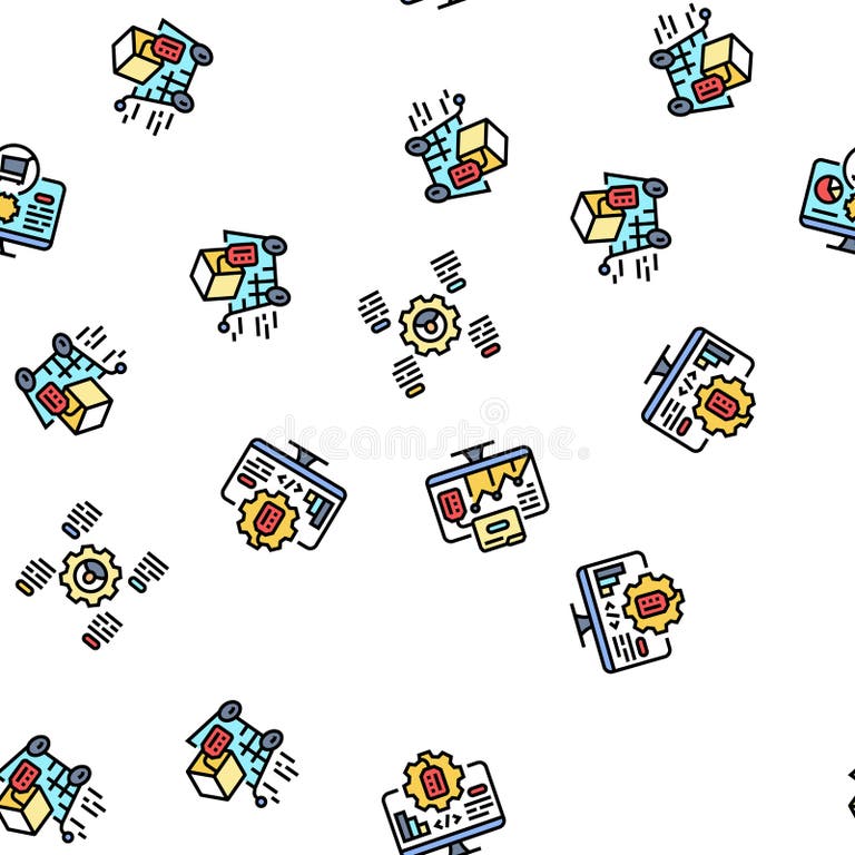 Technical Sales Engineer Service Seamless Pattern Vector Stock ...