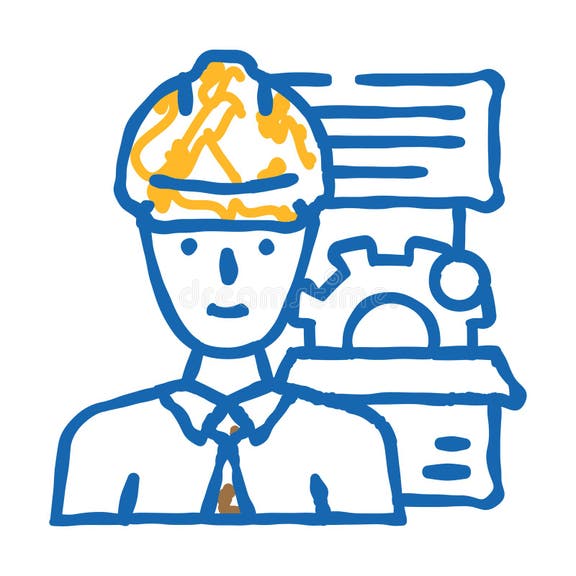 Technical Sales Engineer Worker Icon Doodle Illustration Stock Vector ...