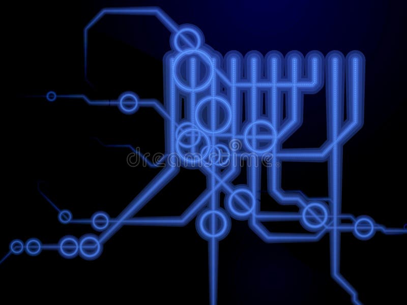 Technical schematics stock illustration. Illustration of circuits - 6036210