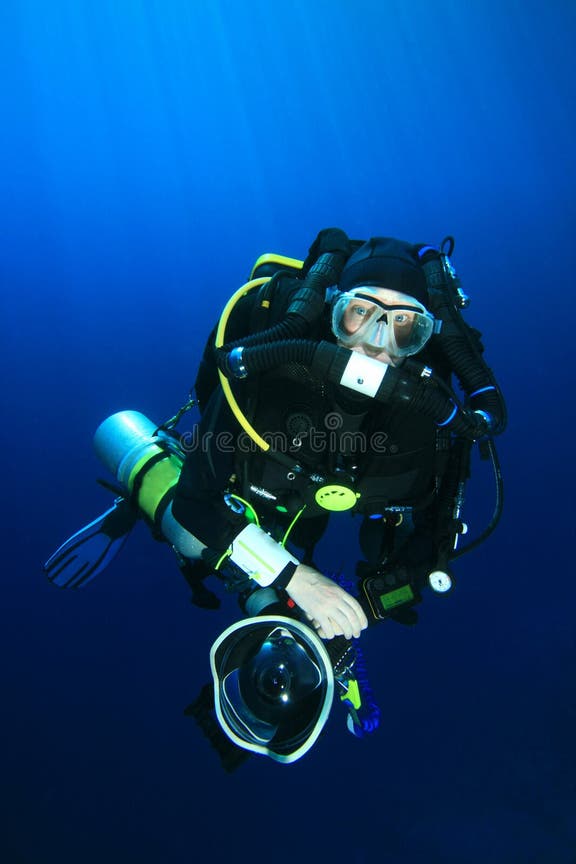 Technical Scuba Diver stock image. Image of deep, rebreather - 18181093