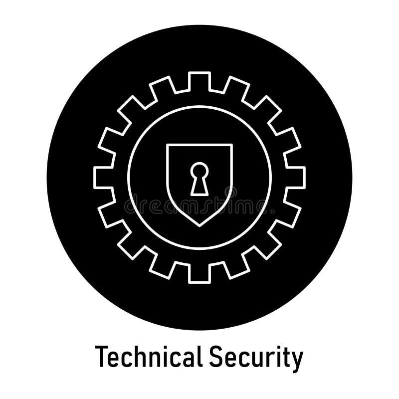Technical Security GDPR Icon: Data Protection Measures. GDPR Technical ...