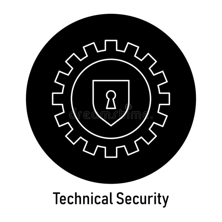 Technical Security GDPR Icon: Data Protection Measures. GDPR Technical ...