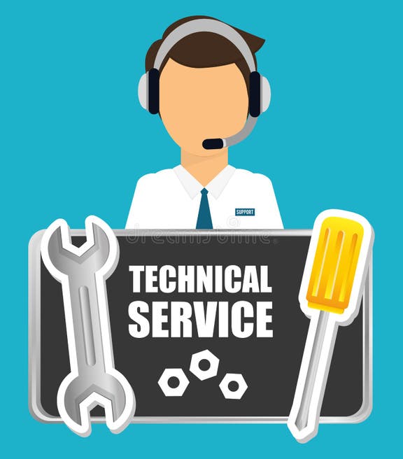 Technical service design stock vector. Illustration of contact - 59044173