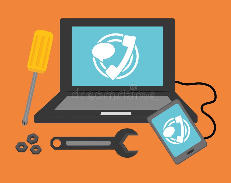 Technical service design. stock vector. Illustration of gadget - 58706630