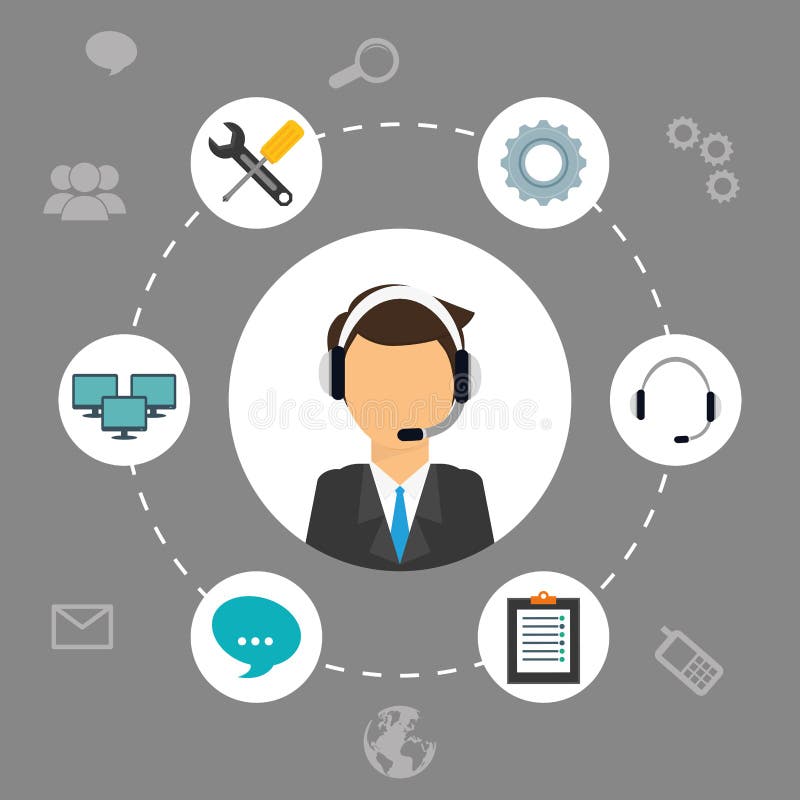 Technical service design. stock vector. Illustration of email - 58705760