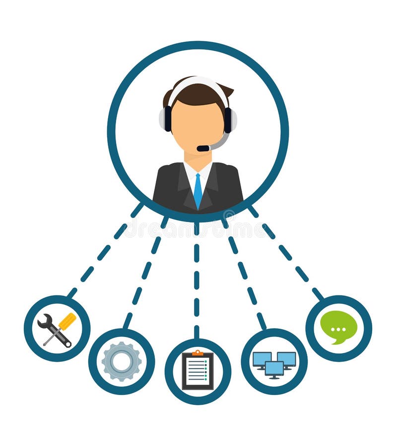 Technical service design. stock vector. Illustration of communicator ...