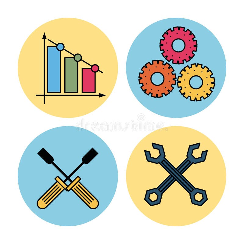 Technical service icons stock vector. Illustration of technical - 108892412