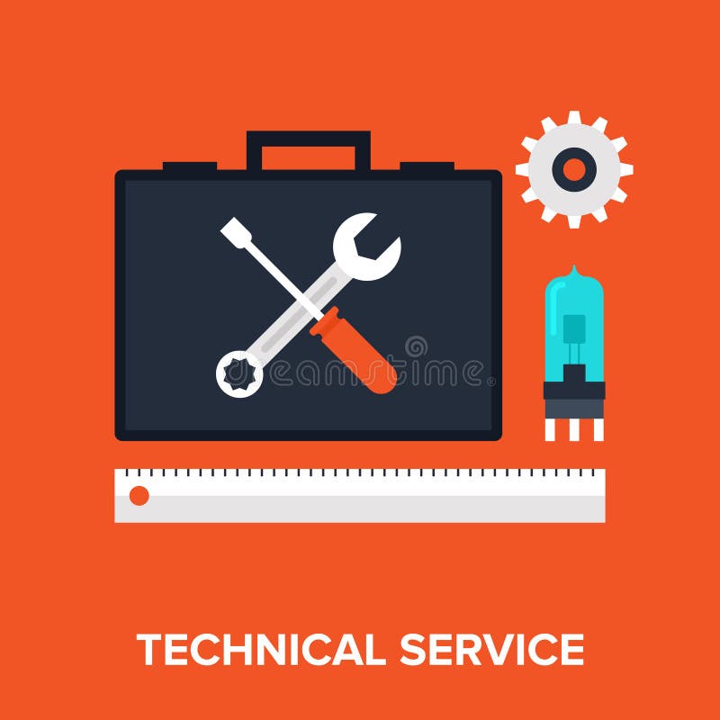 Technical Service Vector Illustration Concept Stock Illustration ...