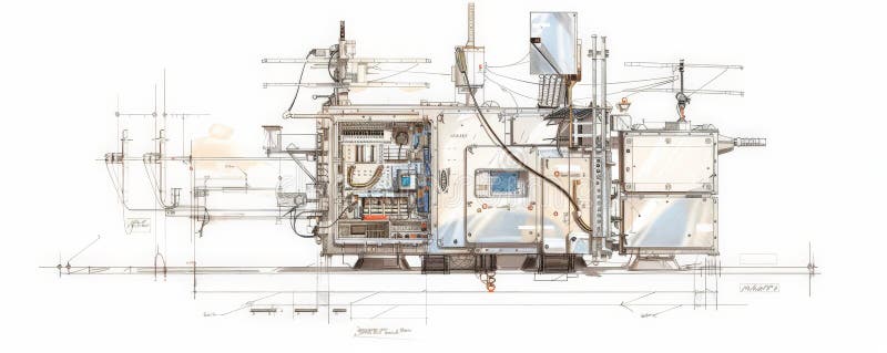 A Technical Sketch of a Military Communication Device, Detailing Its ...