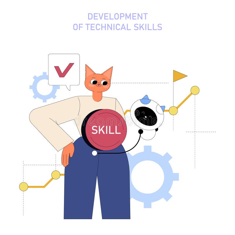 AI Boosts Mid Sized Businesses Stock Vector - Illustration of engineer ...