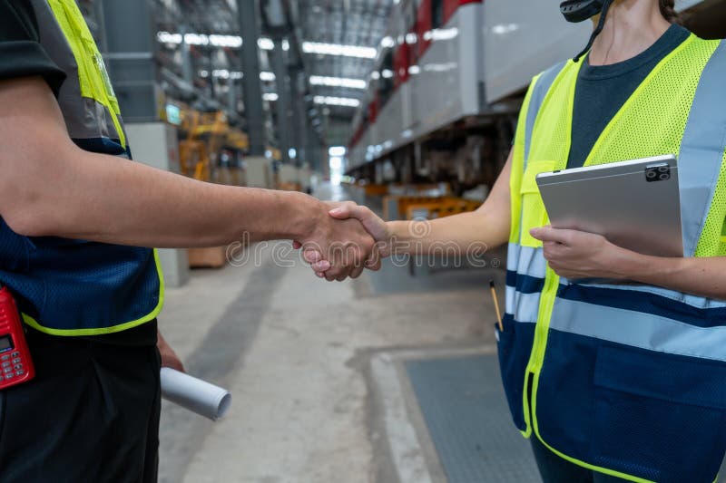 Technical Staff and Engineers Shaking Hands. Stock Photo - Image of ...