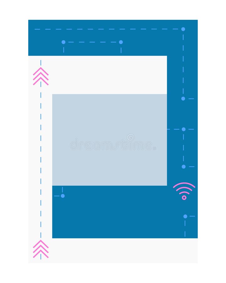Technical Styled Frame Brochure Element Design Stock Vector ...
