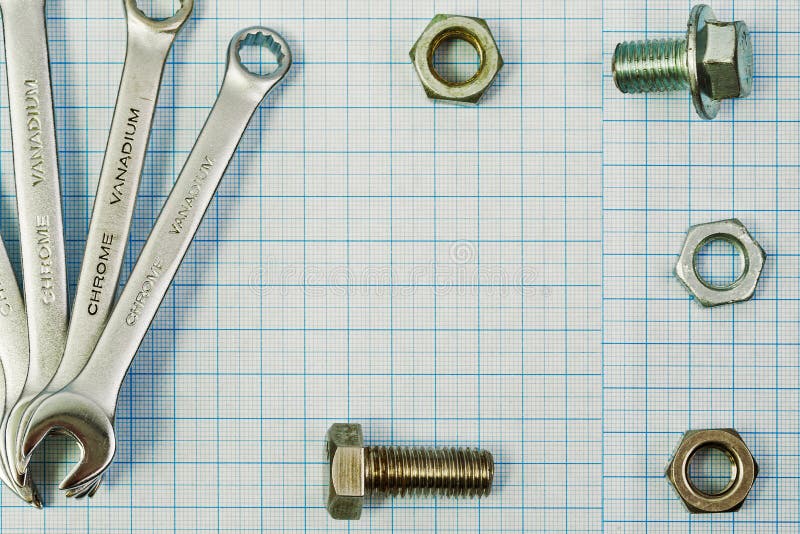 Technical Subject is on the Background Millimeter Paper Stock Photo ...