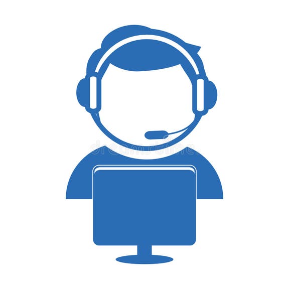 Technical Support Assistant Icon Stock Illustration - Illustration of ...