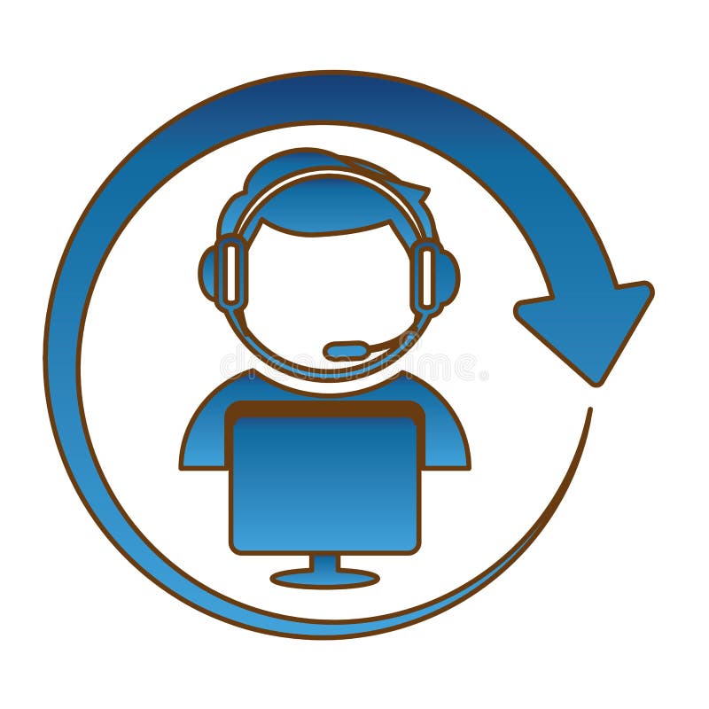 Technical Support Assistant Icon Stock Illustration - Illustration of ...