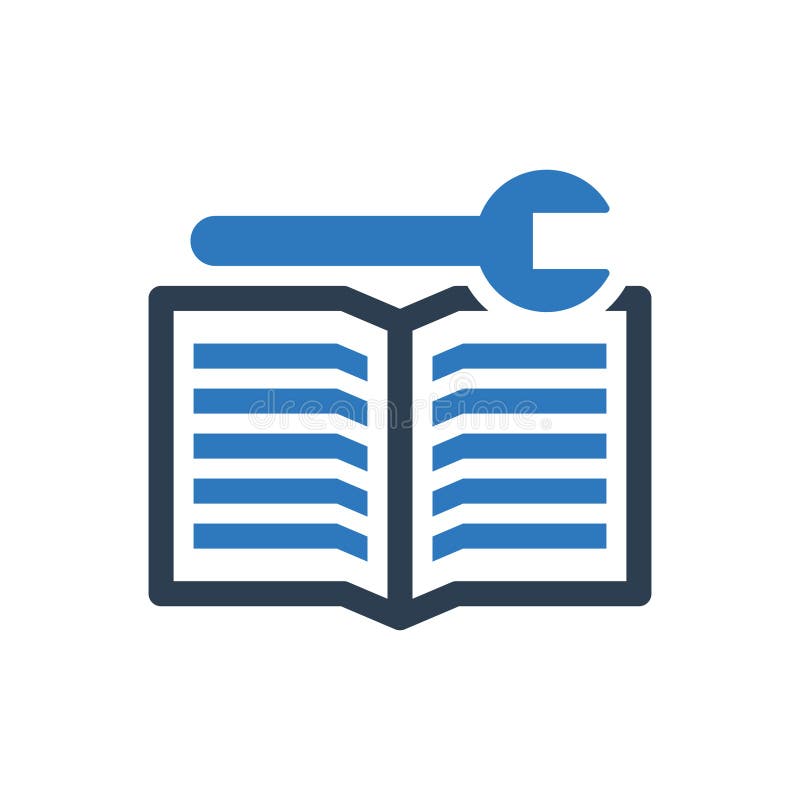 Technical Support Book Icon - Maintenance Guide Book Icon Stock Vector ...
