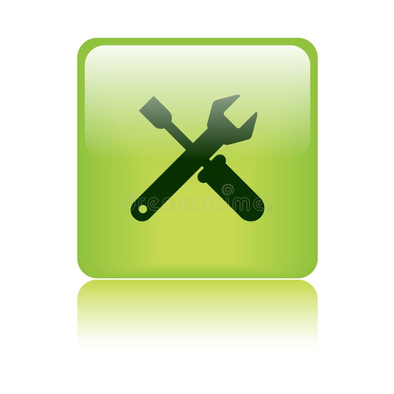 Technical Support Button Green Stock Illustration - Illustration of ...
