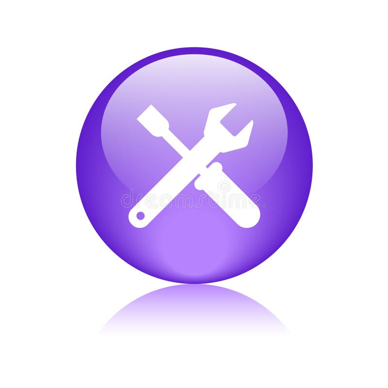 Technical Support Button Violet Stock Illustration - Illustration of ...