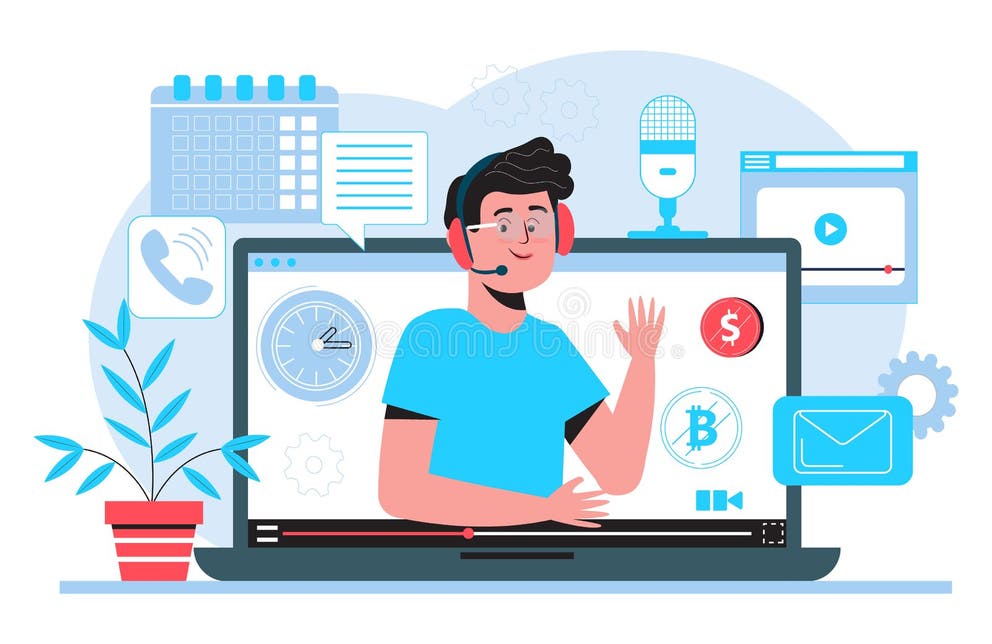 Technical Support or Call Center Concept Vector. Hotline in Company. 24 ...