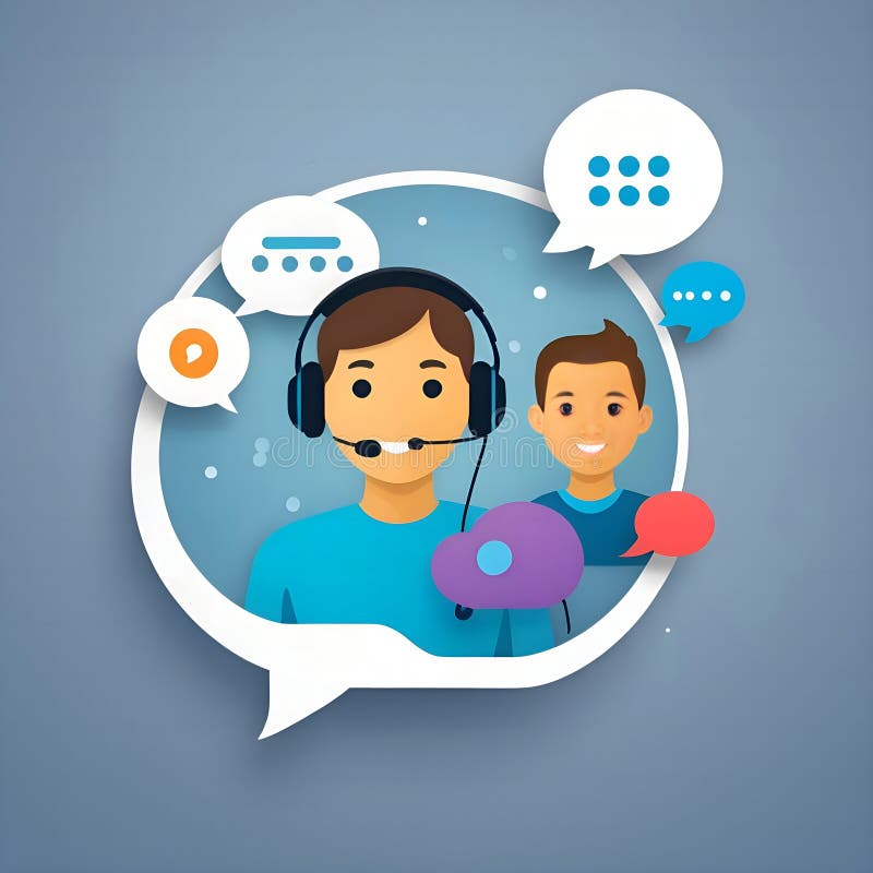 Technical Support and Communication Illustration Stock Illustration ...