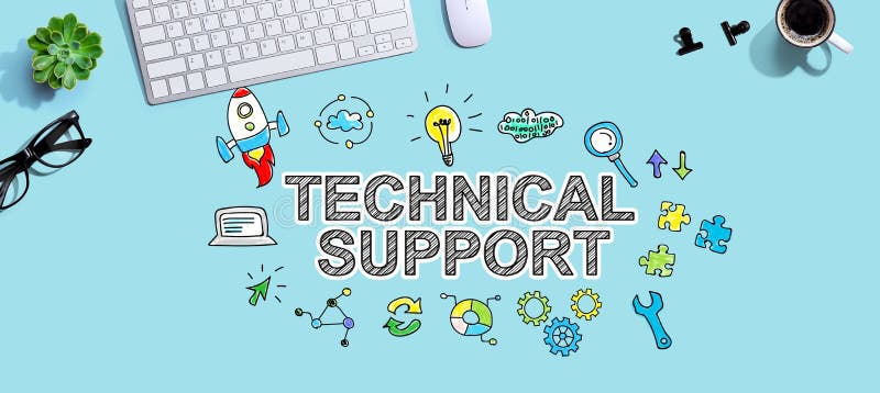 Technical Support with a Computer Keyboard Stock Photo - Image of help ...