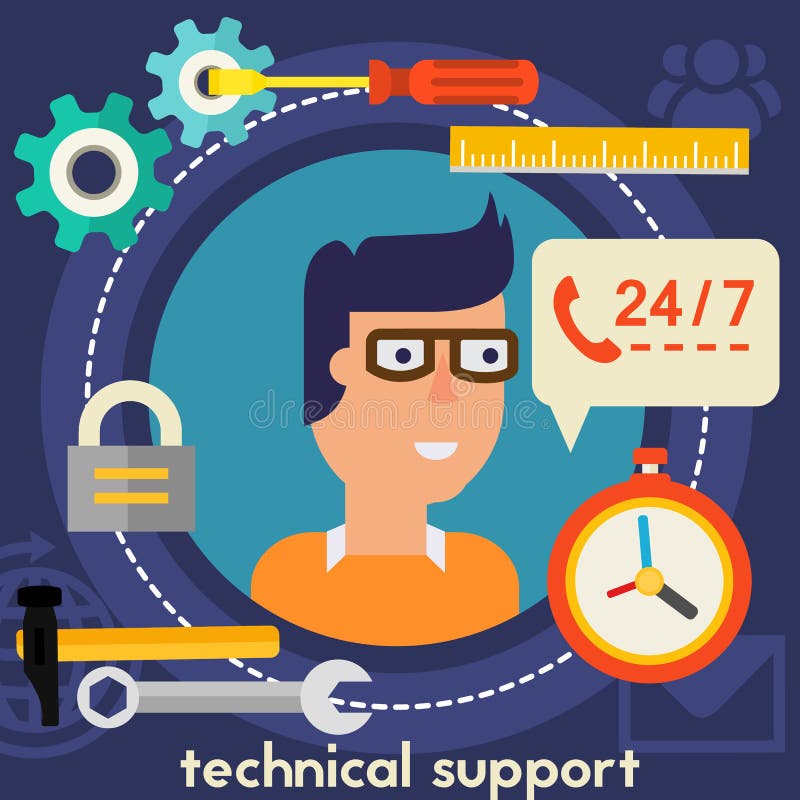 Technical Support Concept stock vector. Illustration of mobile - 72272215