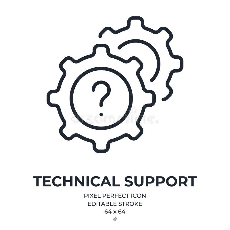 Editable Stroke Tech Support Stock Illustrations – 512 Editable Stroke ...
