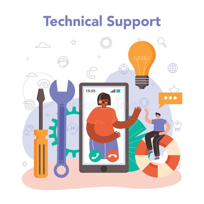 Technical Support Concept. Idea of Customer Service Stock Vector ...