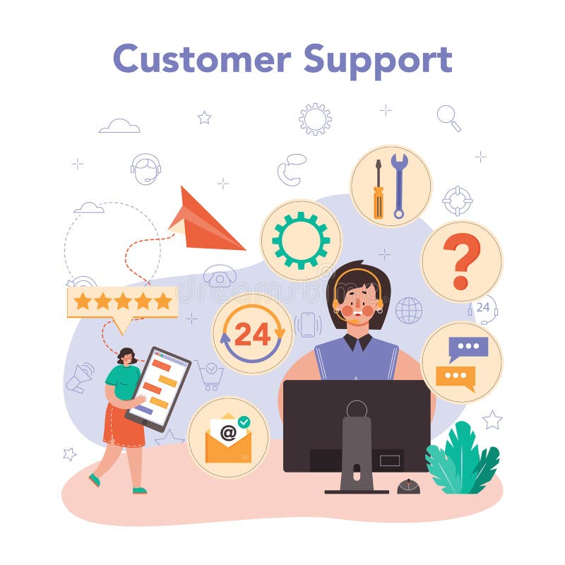 Technical Support Concept. Idea of Customer Service Stock Vector ...
