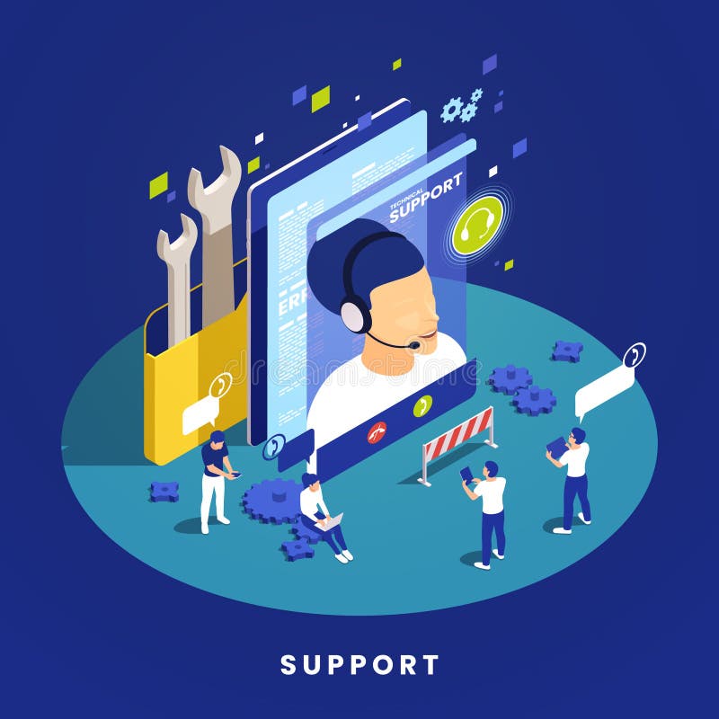 Technical Support Isometric Stock Illustrations – 1,445 Technical ...