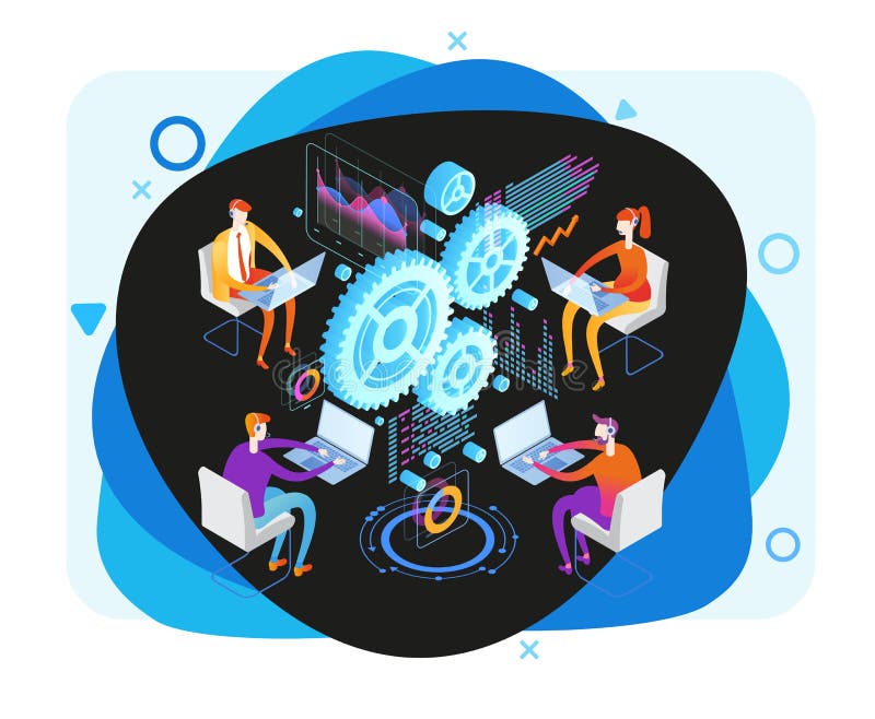 Technical Support Concept for Web Banner Stock Vector - Illustration of ...