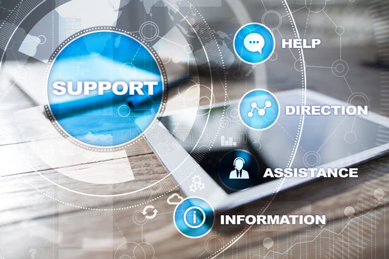 Technical Support. Customer Help. Business and Technology Concept ...