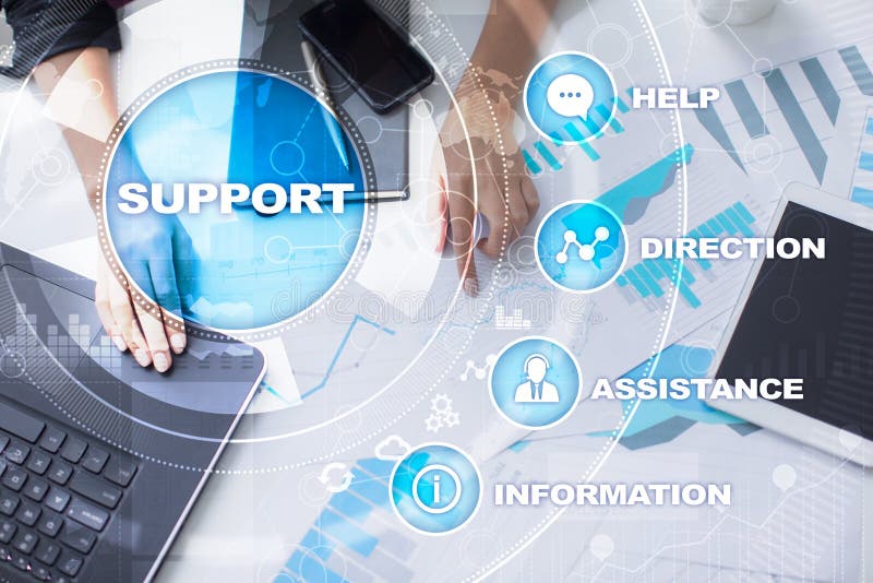 Technical Support. Customer Help. Business and Technology Concept ...