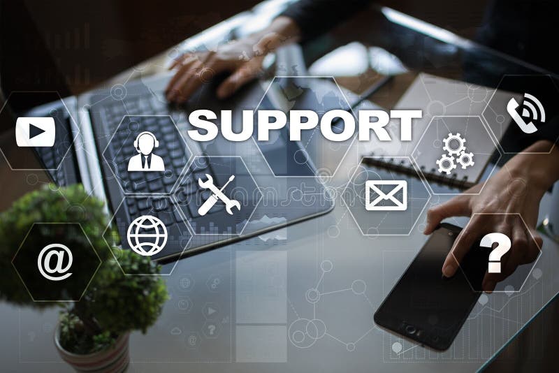 Technical Support. Customer Help. Business and Technology Concept ...