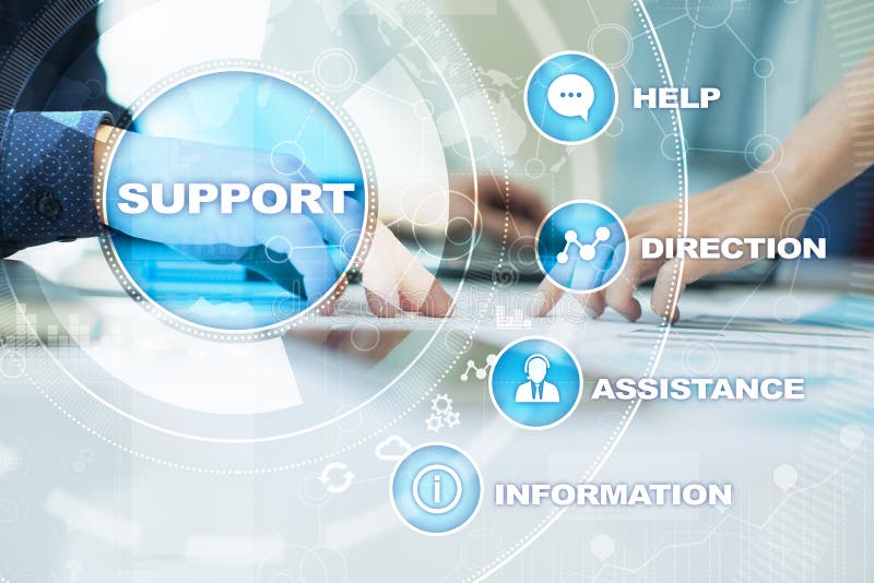 Technical Support. Customer Help. Business and Technology Concept ...