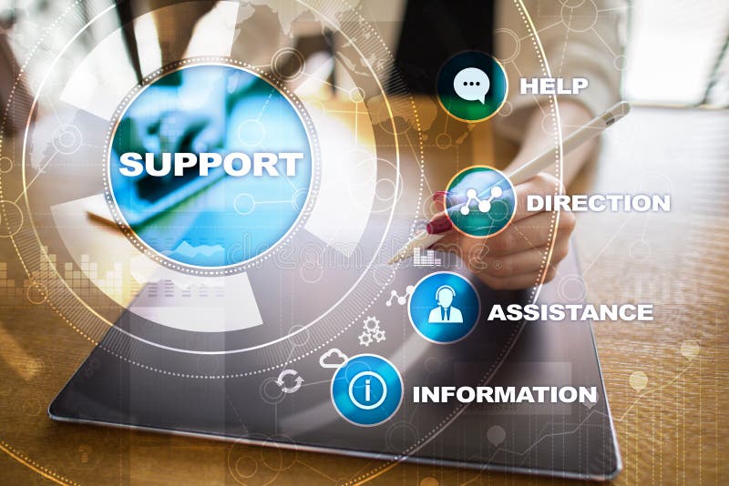 Technical Support. Customer Help. Business and Technology Concept ...