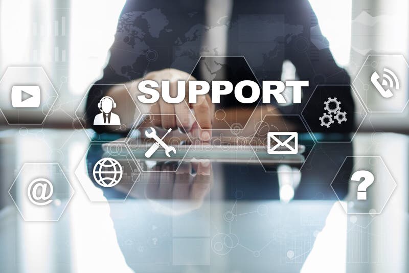 Technical Support. Customer Help. Business and Technology Concept ...
