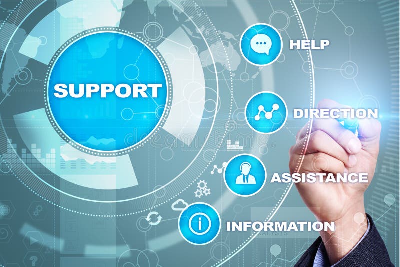 Technical Support. Customer Help. Business and Technology Concept ...