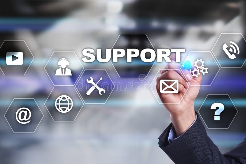 Technical Support. Customer Help. Business and Technology Concept ...