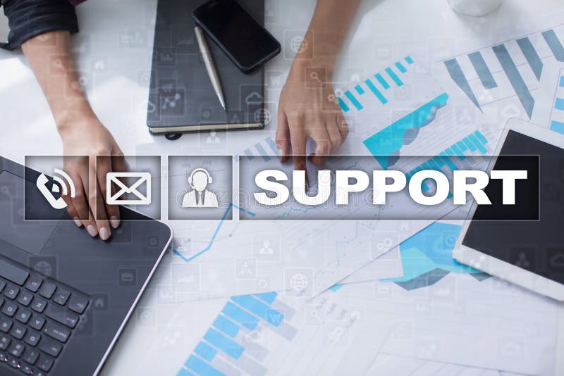 Technical Support. Customer Help. Business and Technology Concept ...